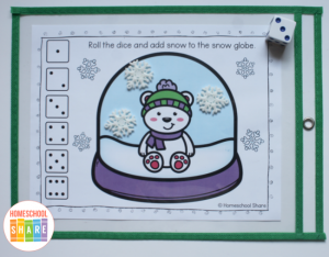 Free Polar Bear Math Mat for Preschool - Homeschool Share