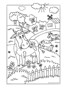 Farm Animals Coloring Pages - Homeschool Share