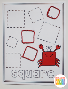 Free Crab Shapes Tracing Worksheets - Homeschool Share