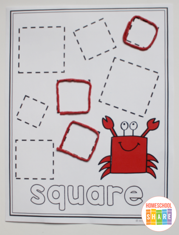 Free Crab Shapes Tracing Worksheets - Homeschool Share