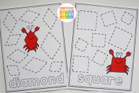 Free Crab Shapes Tracing Worksheets - Homeschool Share