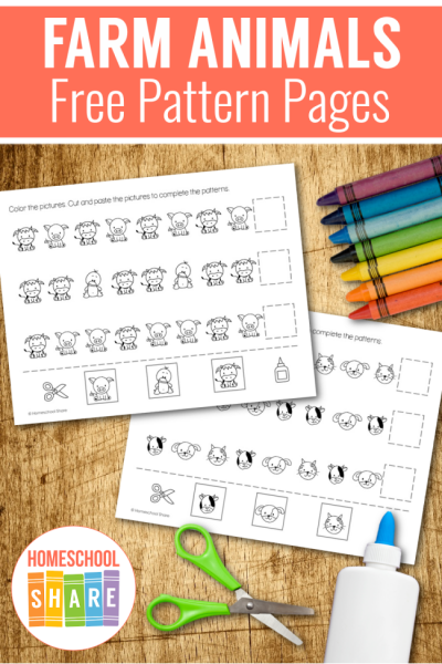Farm Animal Patterns for Preschool - Homeschool Share