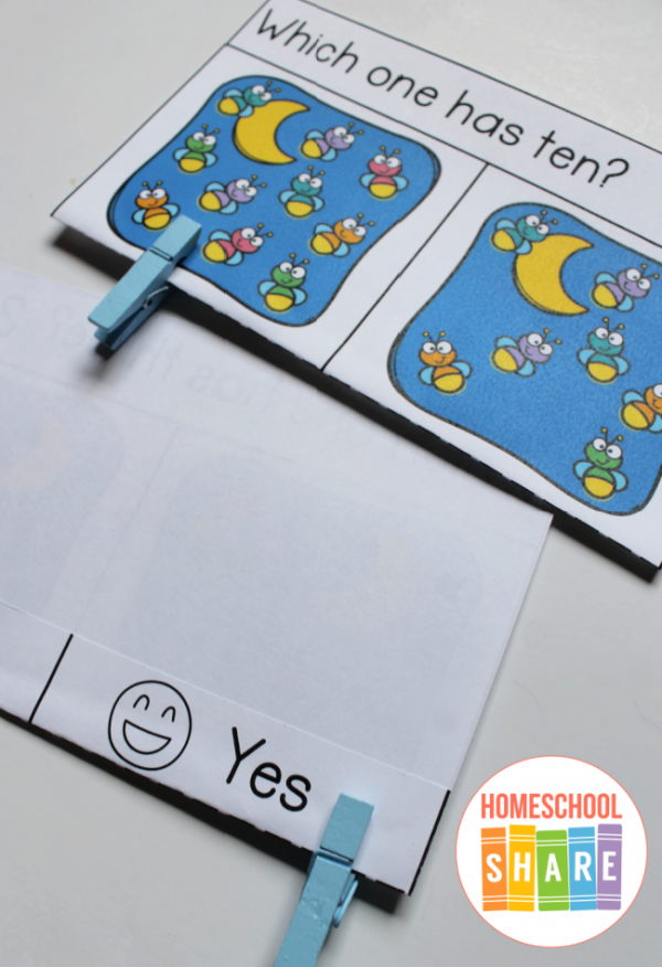 Fireflies Counting Clip Cards - Homeschool Share
