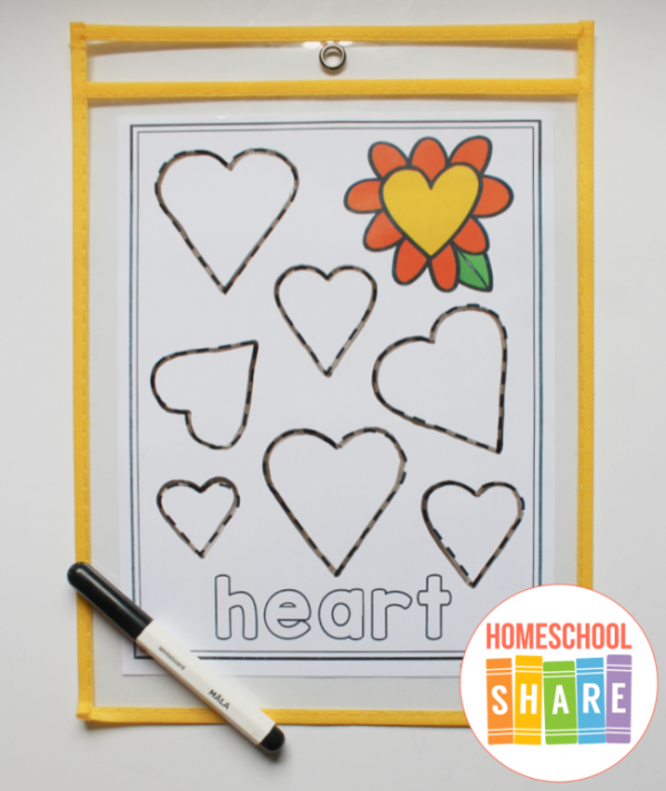 Free Flower Shapes Tracing Worksheets - Homeschool Share