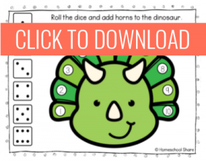 Dinosaur Math Mat - Homeschool Share