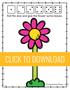 Free Flower Math Mat - Homeschool Share