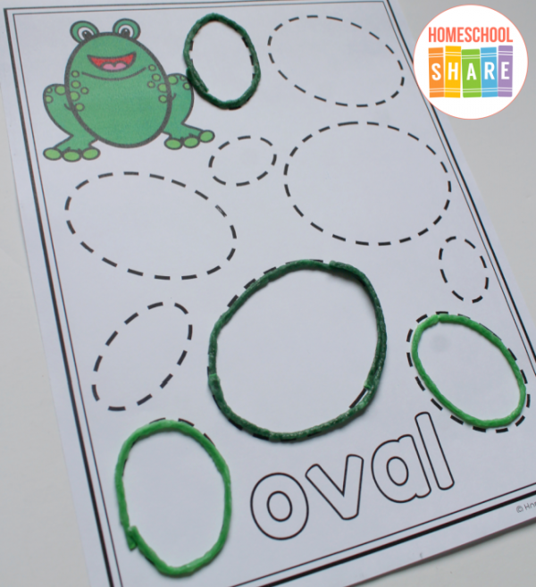 Free Frog Shapes Tracing Worksheets - Homeschool Share