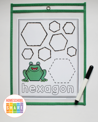 Free Frog Shapes Tracing Worksheets - Homeschool Share