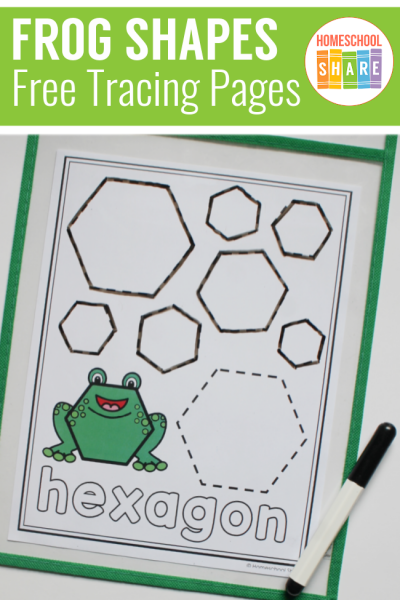 Free Frog Shapes Tracing Worksheets - Homeschool Share