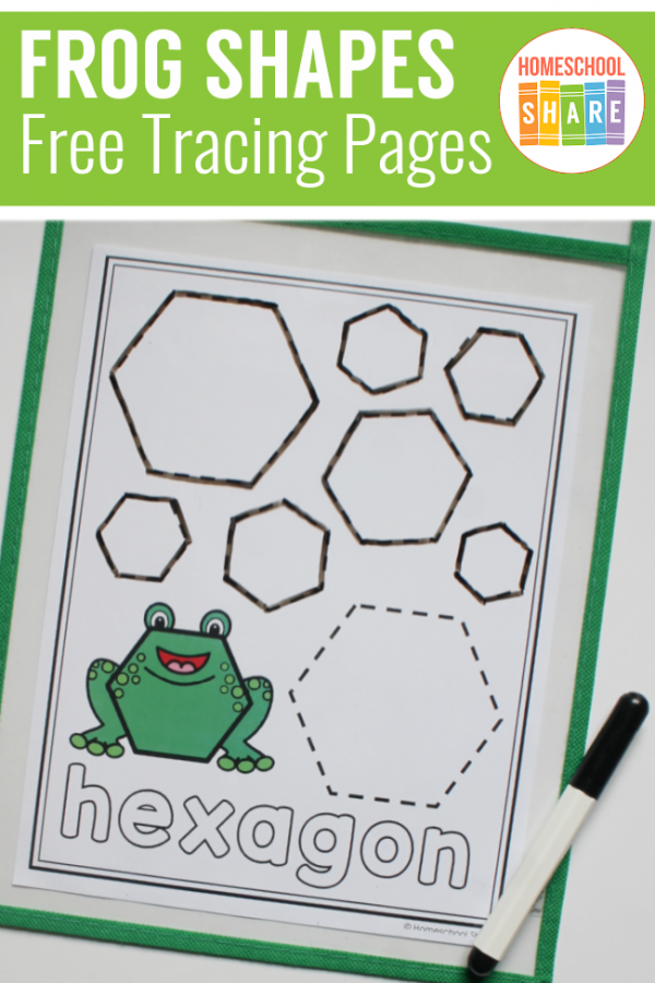 Free Frog Shapes Tracing Worksheets - Homeschool Share