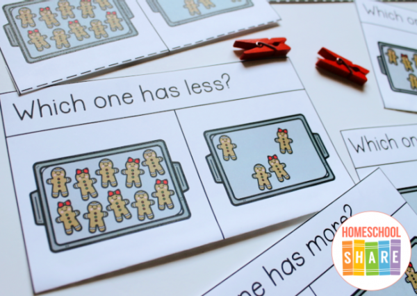 Gingerbread Count and Clip Cards - Homeschool Share