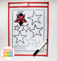 Free Ladybug Shapes Tracing Worksheets - Homeschool Share