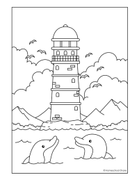 Ocean Animals Coloring Pages - Homeschool Share