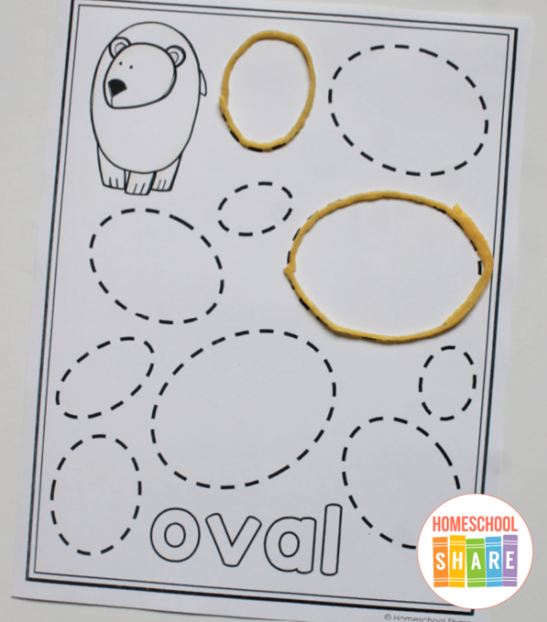 Free Polar Bear Shapes Tracing Worksheets - Homeschool Share