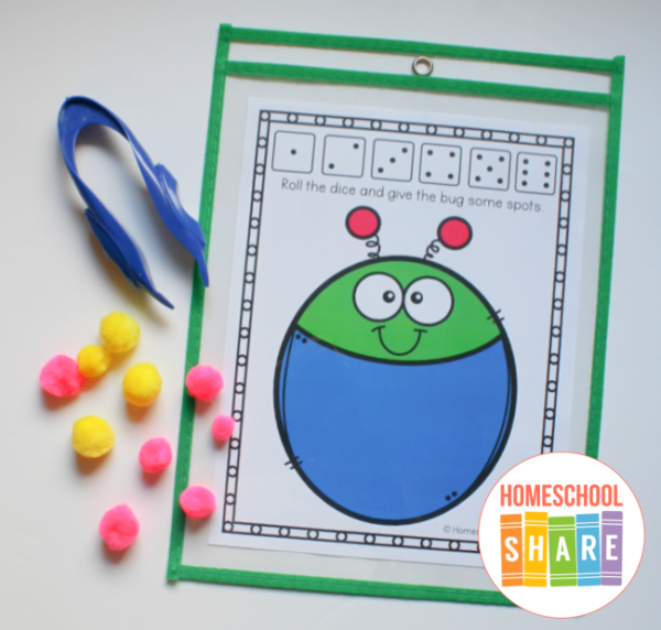 Bug Math Mat - Homeschool Share