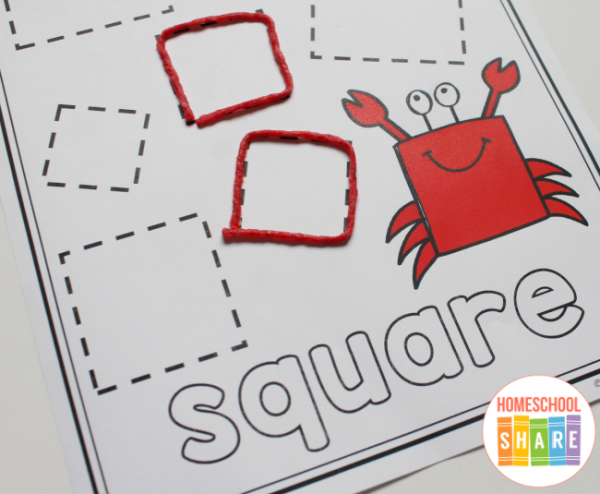 Free Crab Shapes Tracing Worksheets - Homeschool Share