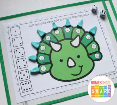 Dinosaur Math Mat - Homeschool Share