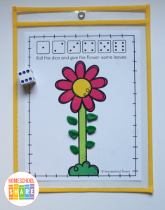 Free Flower Math Mat - Homeschool Share