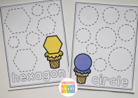 Free Ice Cream Shapes Tracing Worksheets - Homeschool Share