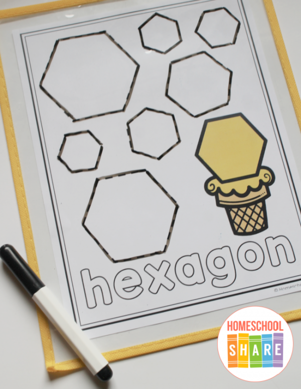 Free Ice Cream Shapes Tracing Worksheets - Homeschool Share