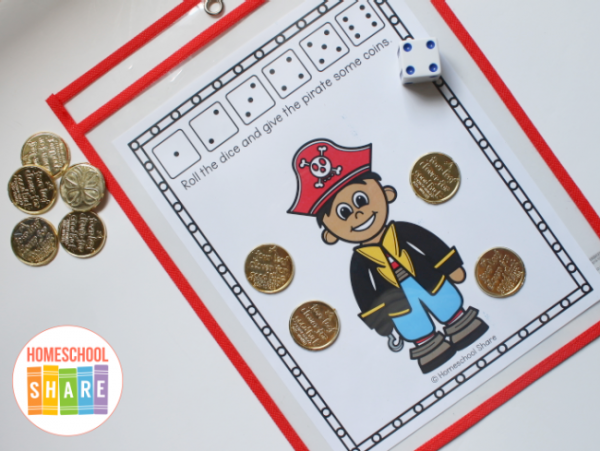 Pirate Math Mat - Homeschool Share