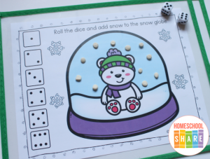 Free Polar Bear Math Mat for Preschool - Homeschool Share