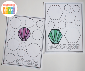Free Shell Shapes Tracing Worksheets - Homeschool Share