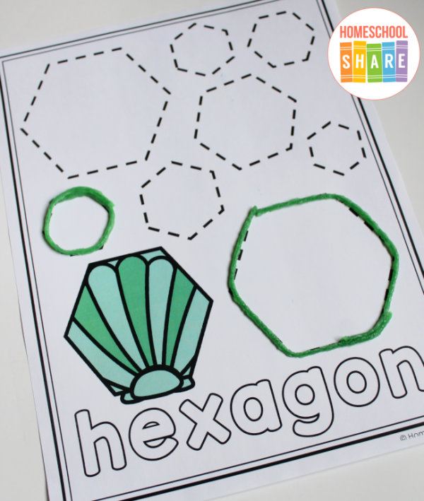 Free Shell Shapes Tracing Worksheets - Homeschool Share