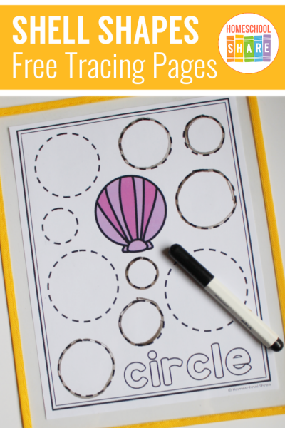 Free Shell Shapes Tracing Worksheets - Homeschool Share
