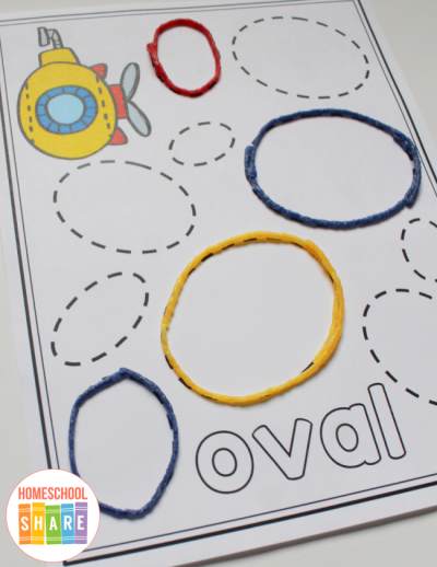 Free Submarine Shapes Tracing Worksheets - Homeschool Share