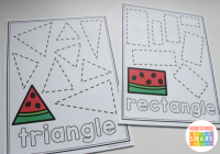 Free Watermelon Shapes Tracing Worksheets - Homeschool Share