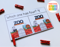 Zoo Animals Count and Clip Cards - Homeschool Share