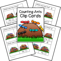 Busy Ants Counting Clip Cards - Homeschool Share