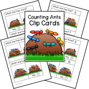 Busy Ants Counting Clip Cards - Homeschool Share