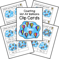 Hot Air Balloon Count and Clip Cards - Homeschool Share