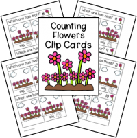Free Flowers Counting Clip Cards - Homeschool Share