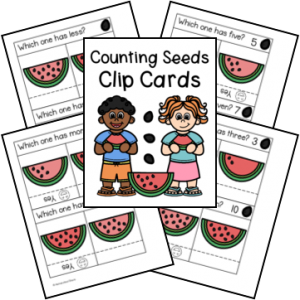 Free Watermelon Counting Clip Cards - Homeschool Share
