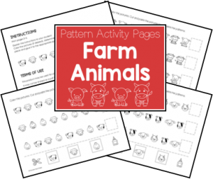 Farm Animal Patterns for Preschool - Homeschool Share