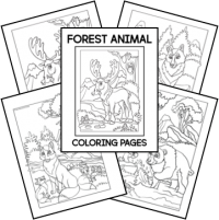 Forest Animal Coloring Pages - Homeschool Share