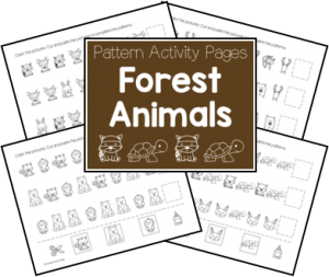 Forest Animal Preschool Pattern Worksheets - Homeschool Share