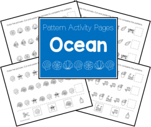Ocean Preschool Pattern Worksheets - Homeschool Share