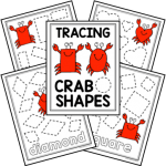 Free Crab Shapes Tracing Worksheets - Homeschool Share