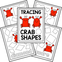 Free Crab Shapes Tracing Worksheets - Homeschool Share