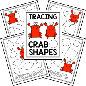 Free Crab Shapes Tracing Worksheets - Homeschool Share