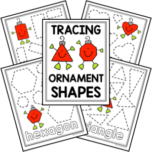 Free Christmas Shapes Tracing Worksheets - Homeschool Share