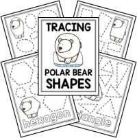 Free Polar Bear Shapes Tracing Worksheets - Homeschool Share