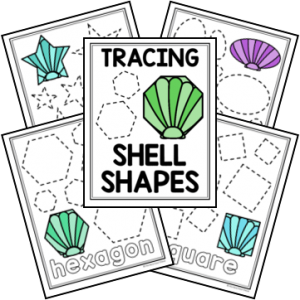 Free Shell Shapes Tracing Worksheets - Homeschool Share