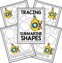 Free Submarine Shapes Tracing Worksheets - Homeschool Share
