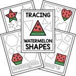 Watermelon Shapes Tracing Pages – Homeschool Share