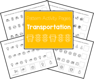 Transportation Patterns for Preschool - Homeschool Share
